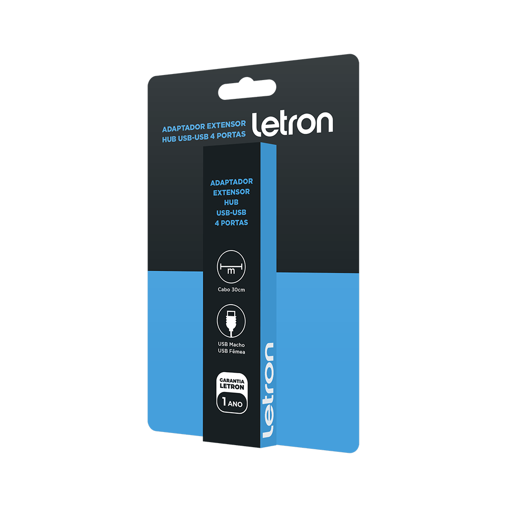 Adaptador Extensor Hub Usb 4 Portas Usb Femea E Macho Letron Leonora