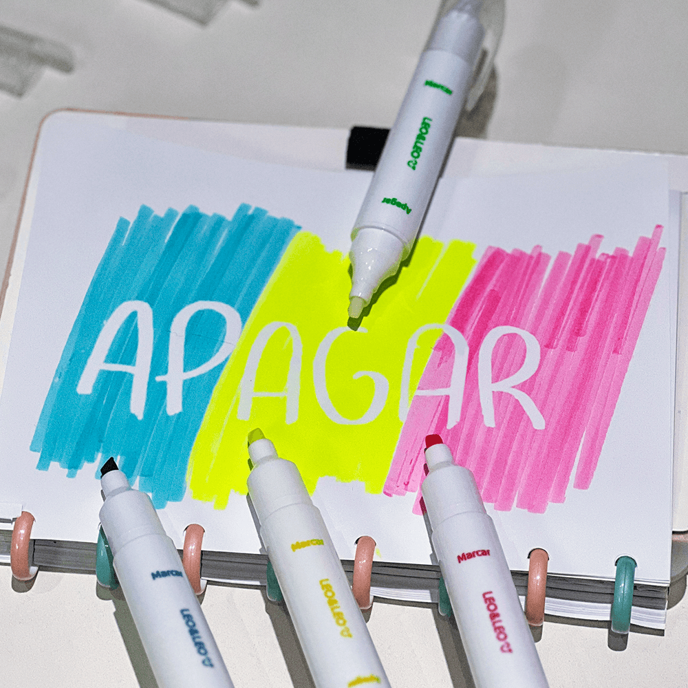 Marca Texto Apagável Blister C/4 Cores Leo E Leo - leonora